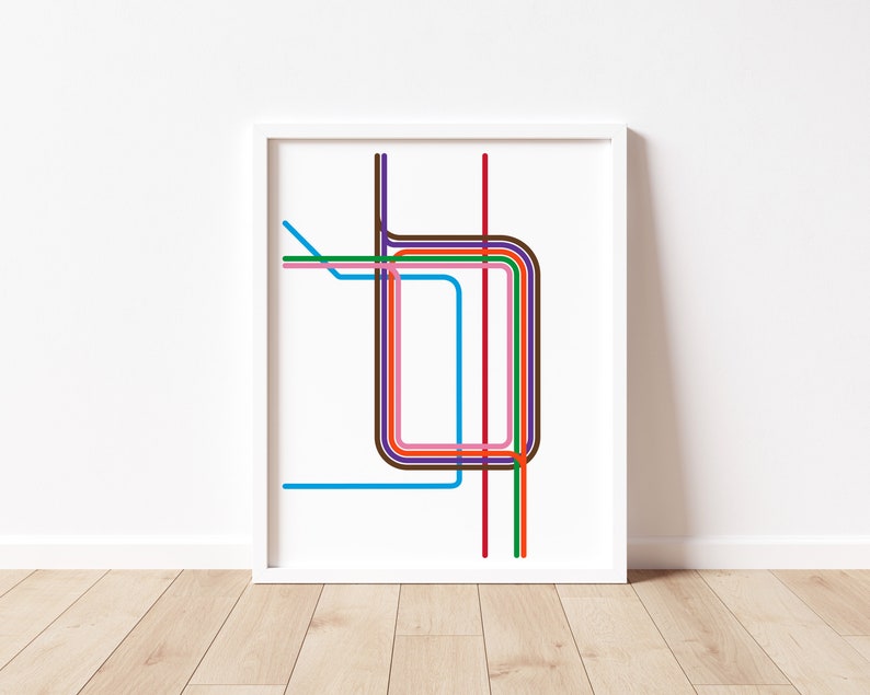 Chicago Loop Map Art Print - Etsy