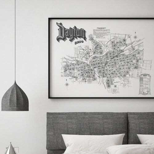 Ohio Map 1893 Old Map of Ohio Art Vintage Print Framed Wall - Etsy