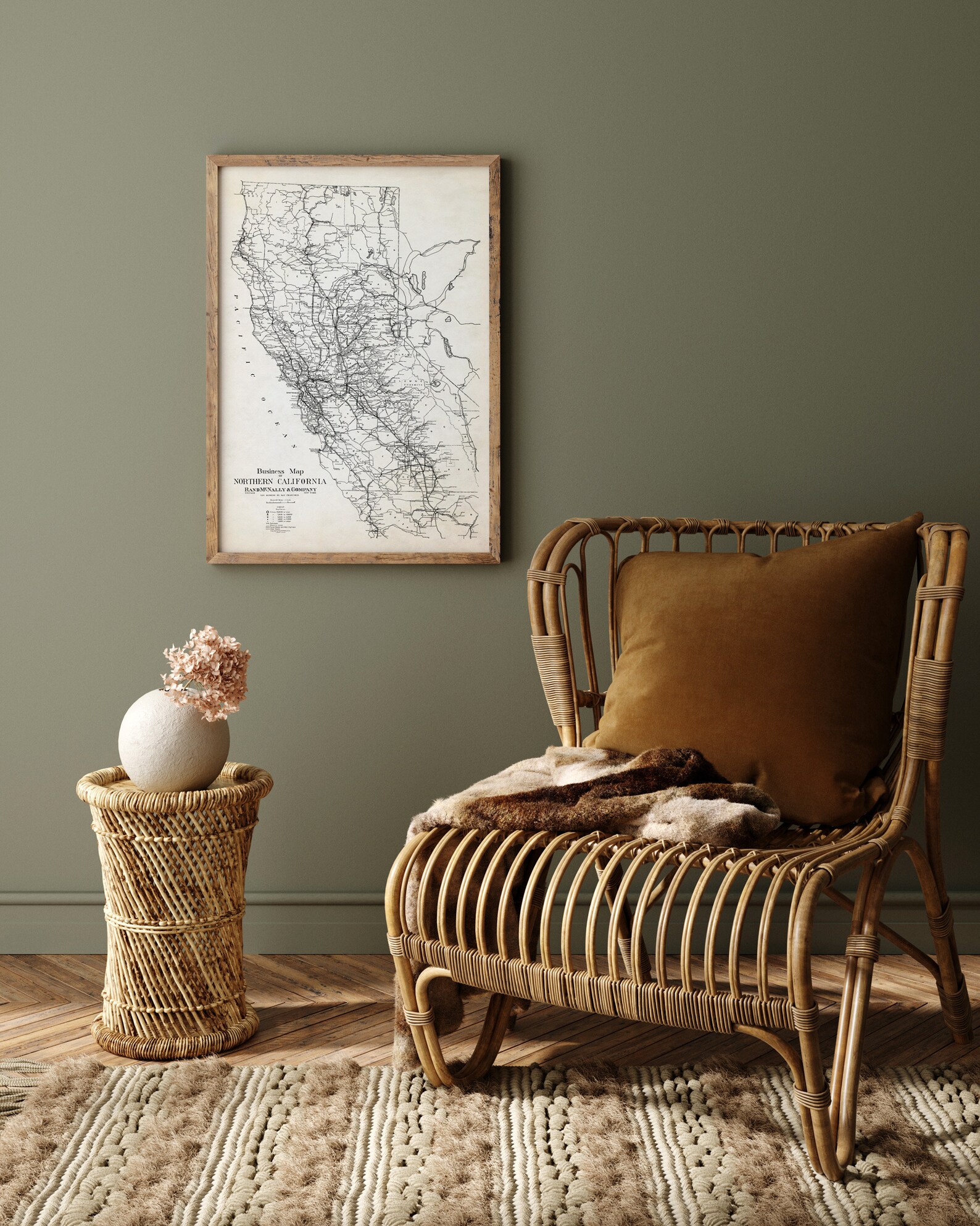 Northern California Map Art - Etsy