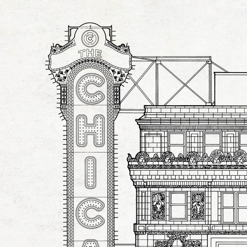 Chicago Theatre Artwork - Etsy