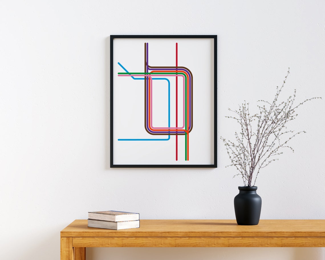 Chicago Loop Map Art Print - Etsy