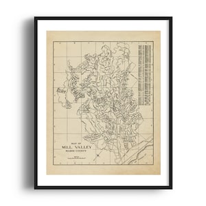 Mill Valley, California Map Art - Etsy