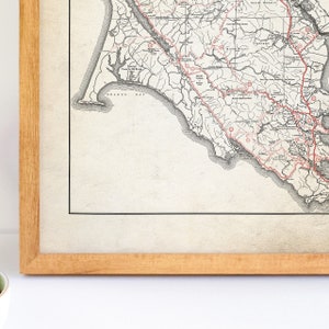 Marin County California Map Art - Etsy