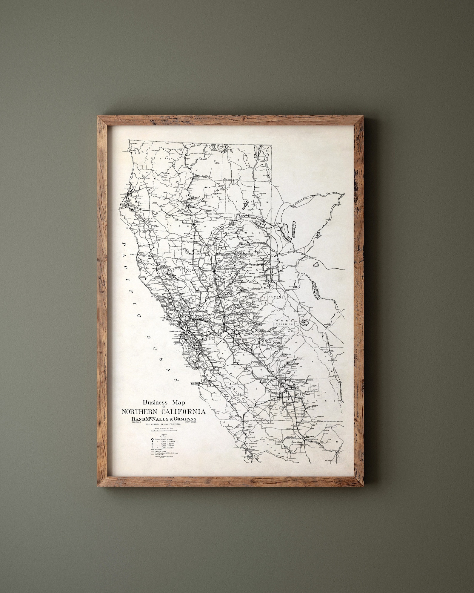 Northern California Map Art - Etsy