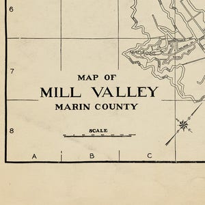 Mill Valley, California Map Art - Etsy
