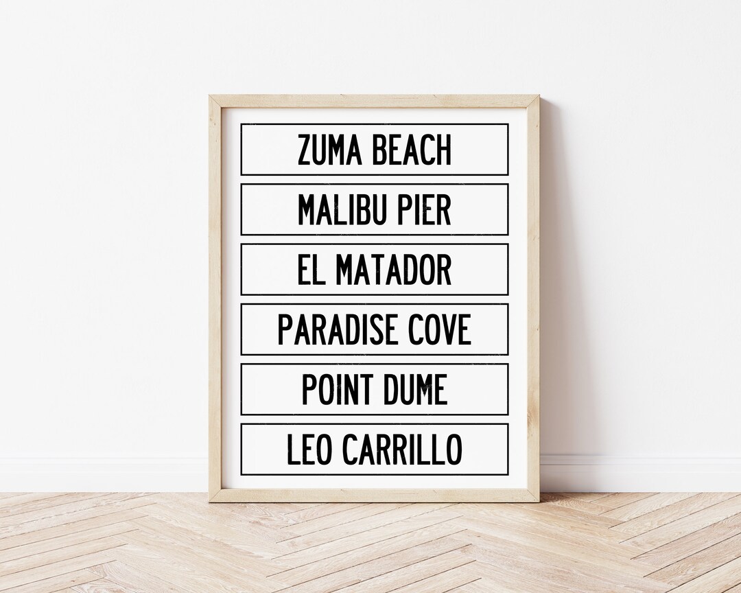 PERSONALIZED Malibu Artwork - Etsy