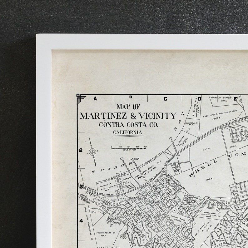 Martinez California Map Art - Etsy