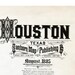 Houston Texas Map 1885 - Etsy