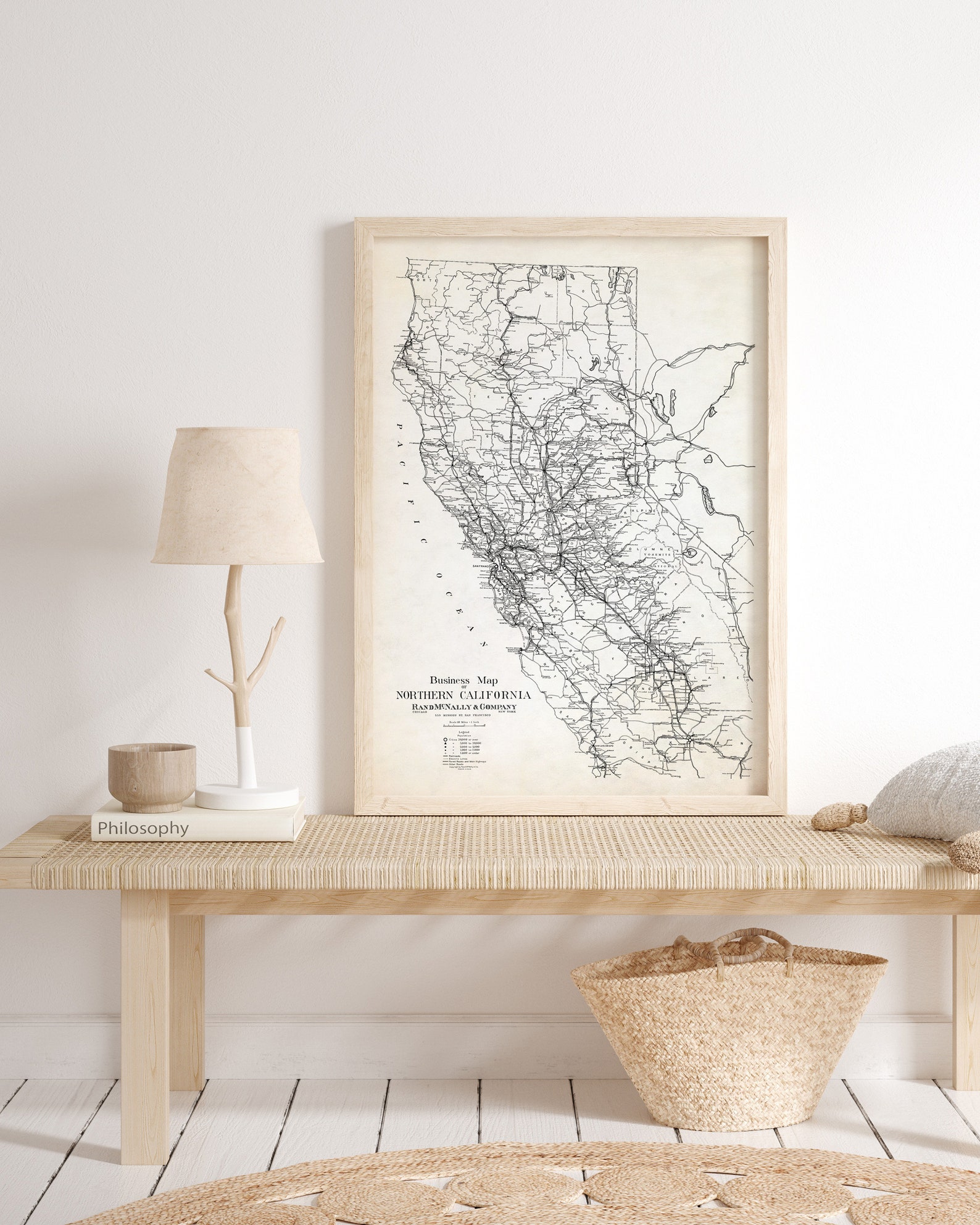 Northern California Map Art - Etsy
