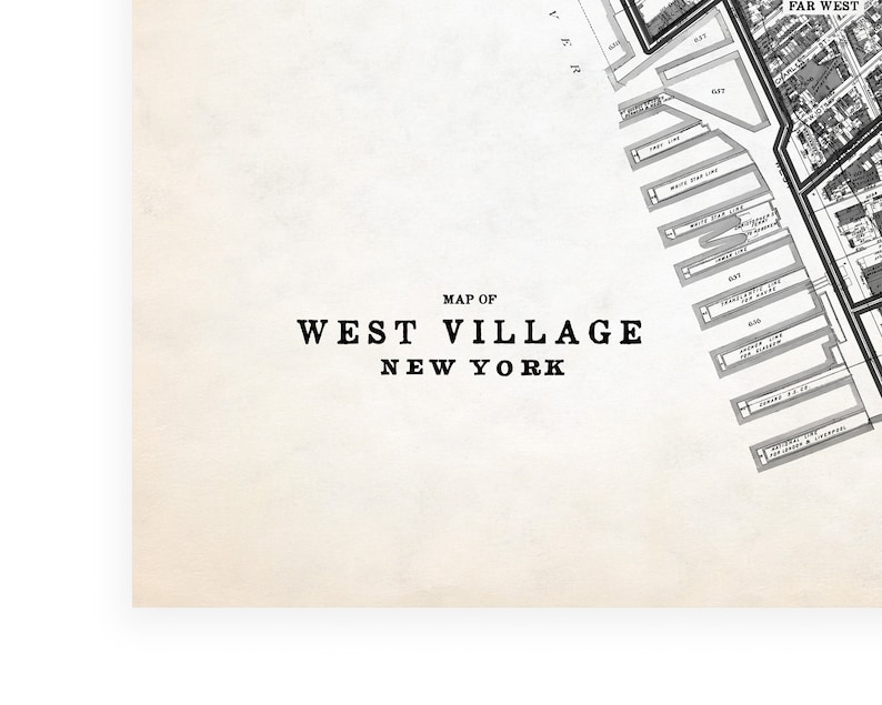 West Village NYC Neighborhood Map Art - Etsy