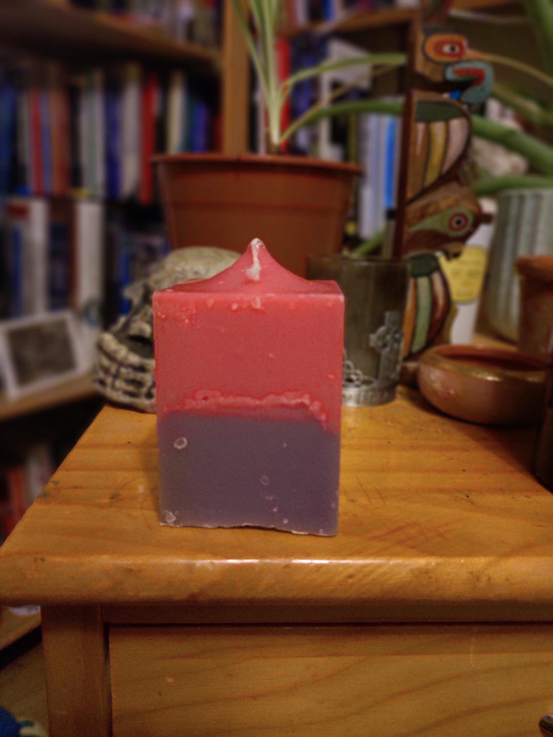 Handmade Violet and Magenta Layered Square Candle - Minor Damage - Etsy