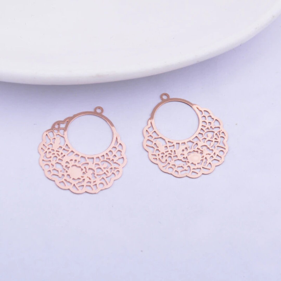20mm Dainty - Filigree Earring Charms - Etsy