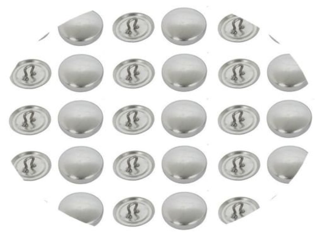 Self Cover Buttons 27mm Fabric Cover SHANK Back DIY 50 Optional Tools ...