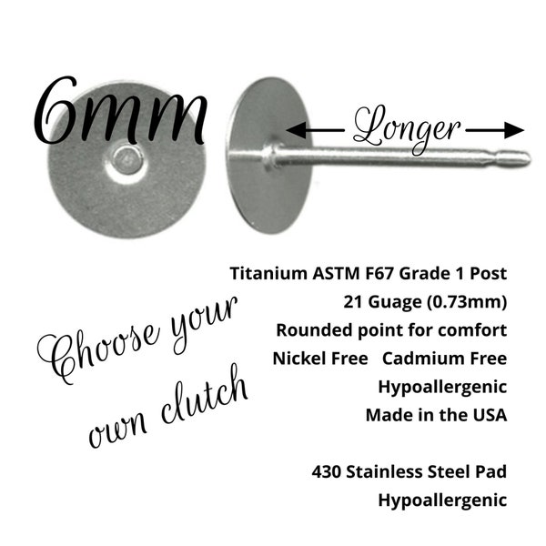 Titanium Earring Posts - Etsy