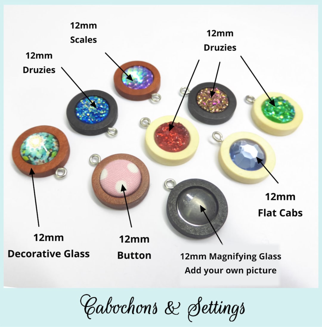 12mm Wood Bezels PENDANT Cabochon Setting - AUSTRALIA - Etsy Australia