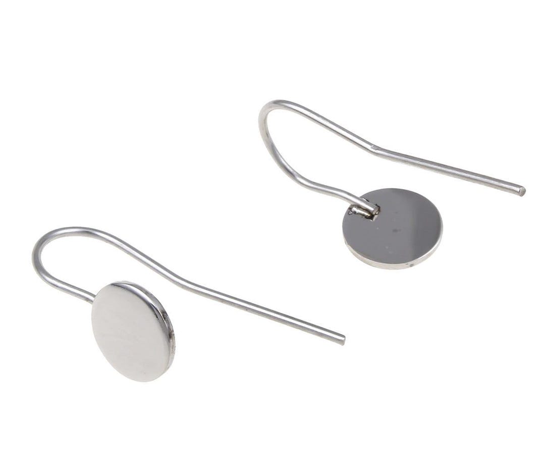 Flat Pad Earring Hooks: DIY Jewelry Supplies (hypoallergenic Stainless ...