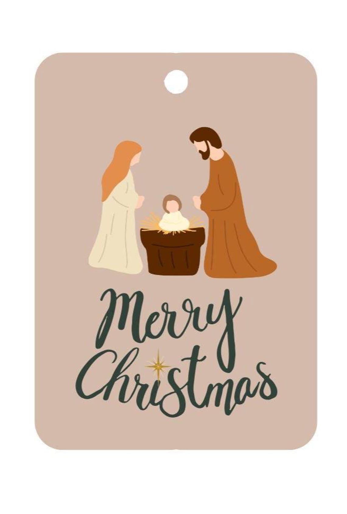 Nativity Themed Christmas Gift Tags - Etsy