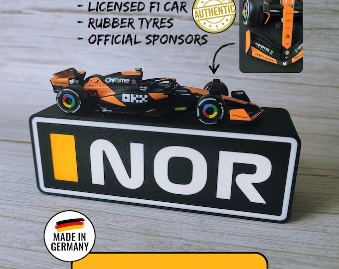 Lando Norris (mclaren F1) Name Abbreviation F1 Light With LED Lighting ...