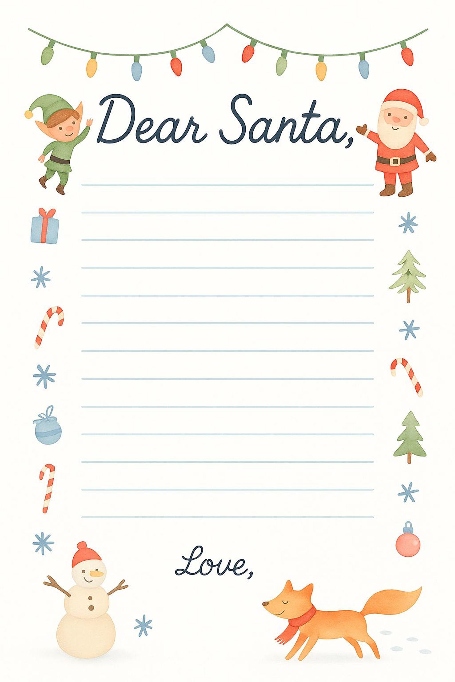 Letter to Santa - Digital Download - Etsy