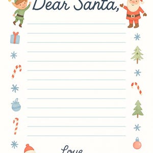 Letter to Santa - Digital Download - Etsy