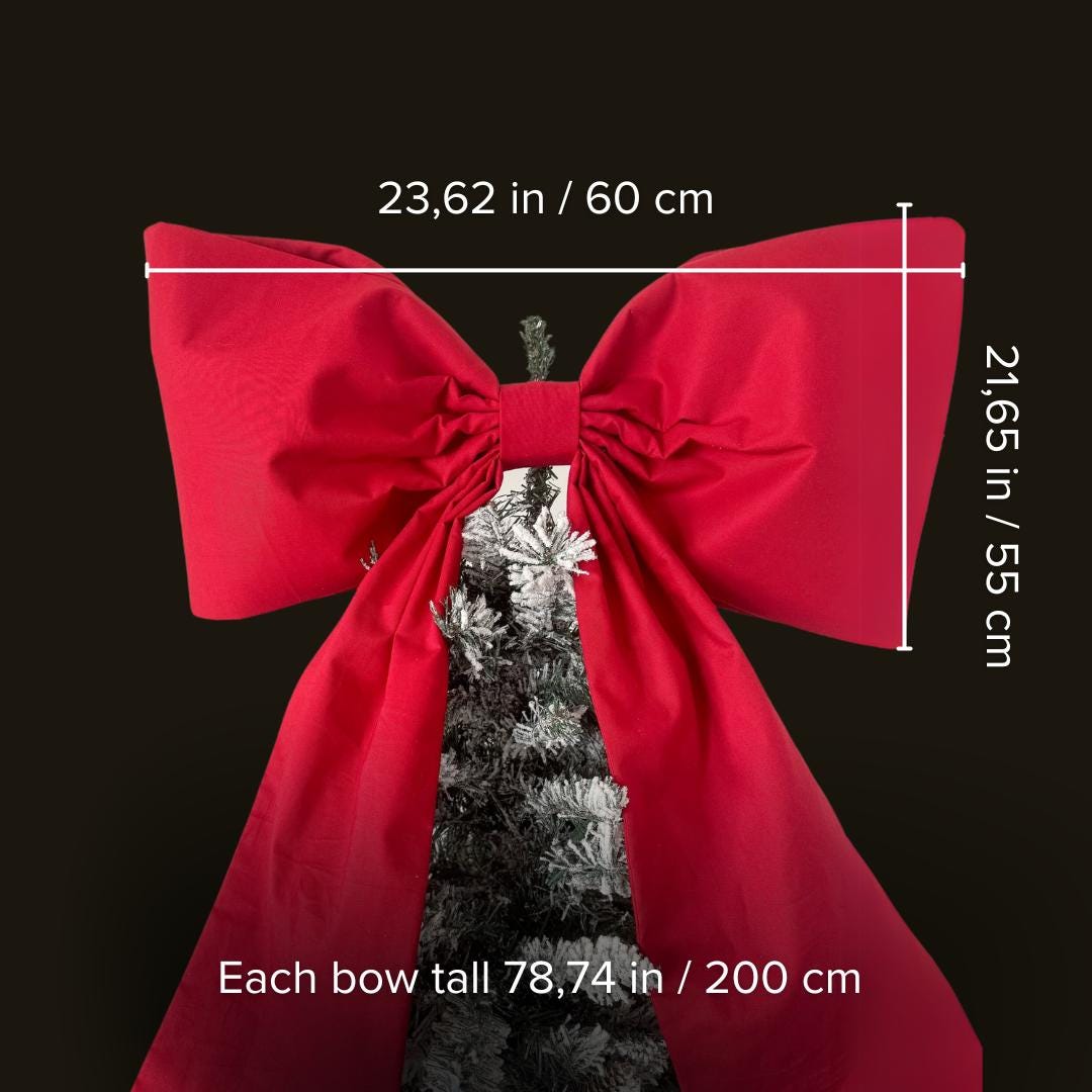 Giant Satin Christmas Tree Bow – Extra Large Holiday Topper - Etsy
