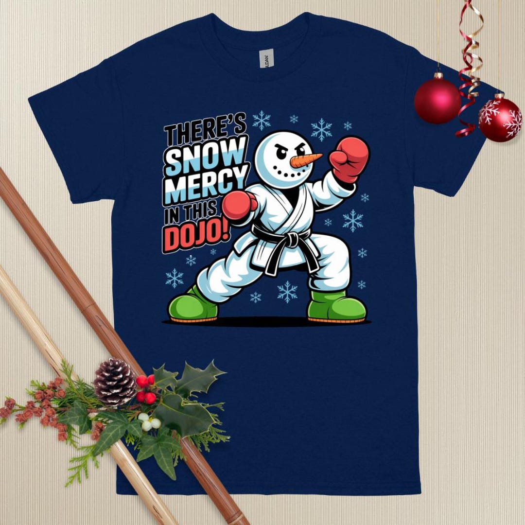 Funny Christmas Karate Shirt Snow Mercy Dojo Holiday Tee - Etsy
