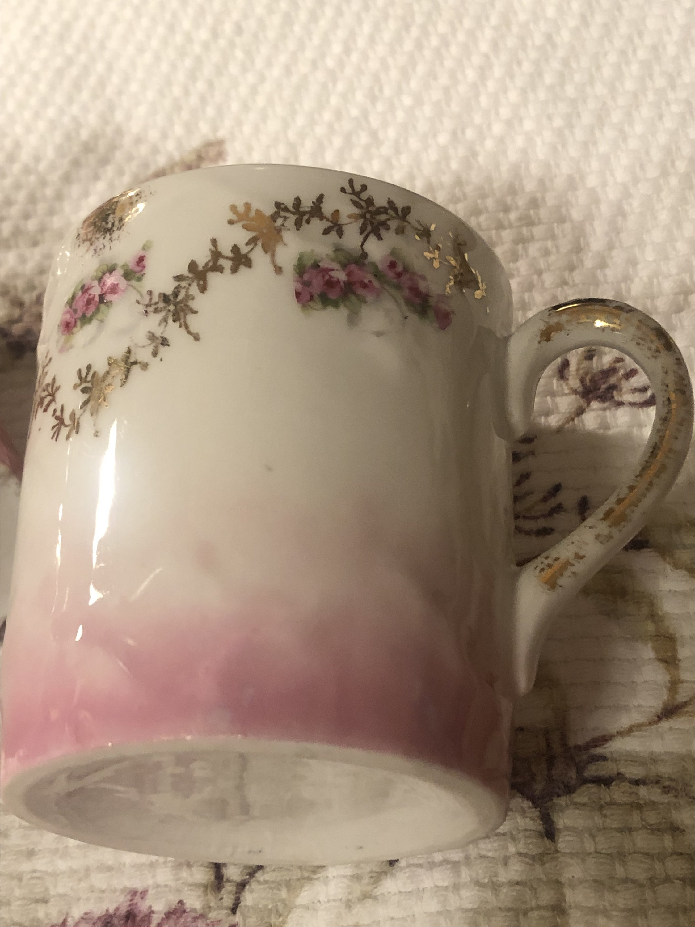 Antique Shabby Chic Cottage Pink Rose Mugs - Etsy