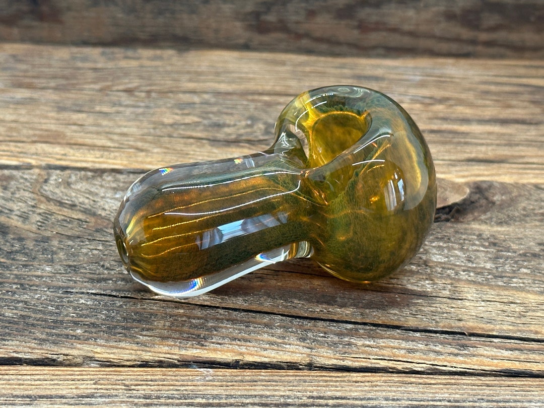 Thick Glass Smoking Spoon Pipe, Color Changing Heady Pipe, Hiking Gift ...