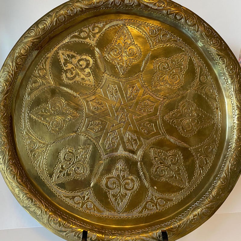 Large Brass Wall Platters - Etsy