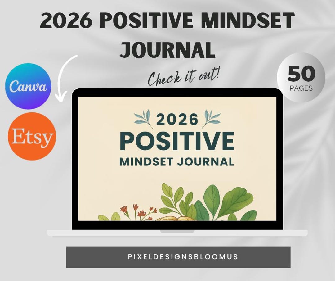 2026 Positive Mindset Journal Printable | Daily Gratitude, Affirmations ...