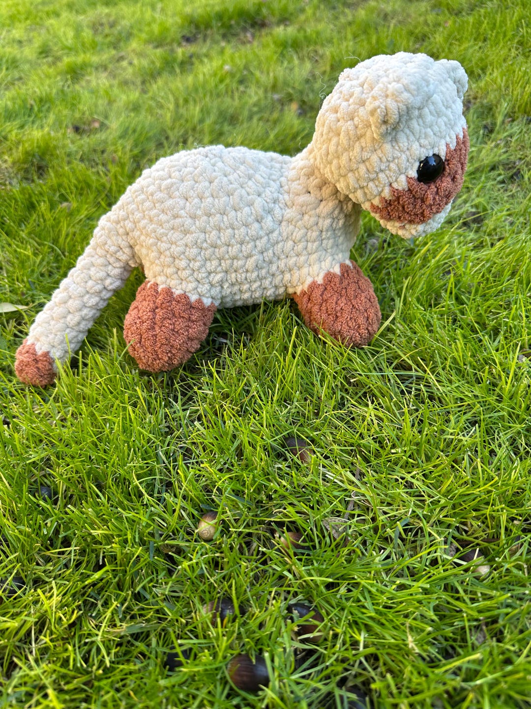 Handmade Crochet Ferret Plush – Amigurumi Ferret – Soft Stuffed Animal ...