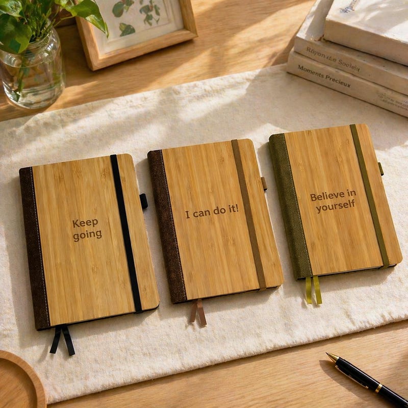 Bamboo Notebook Engraved - Etsy