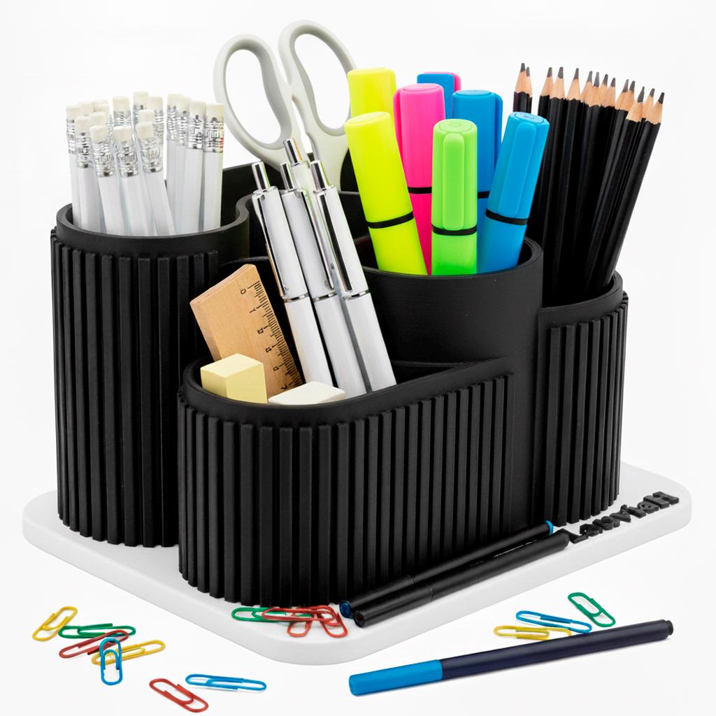 Pink Wave Desk Organizer, 3D Printed Multi-section Pen Holder - Etsy