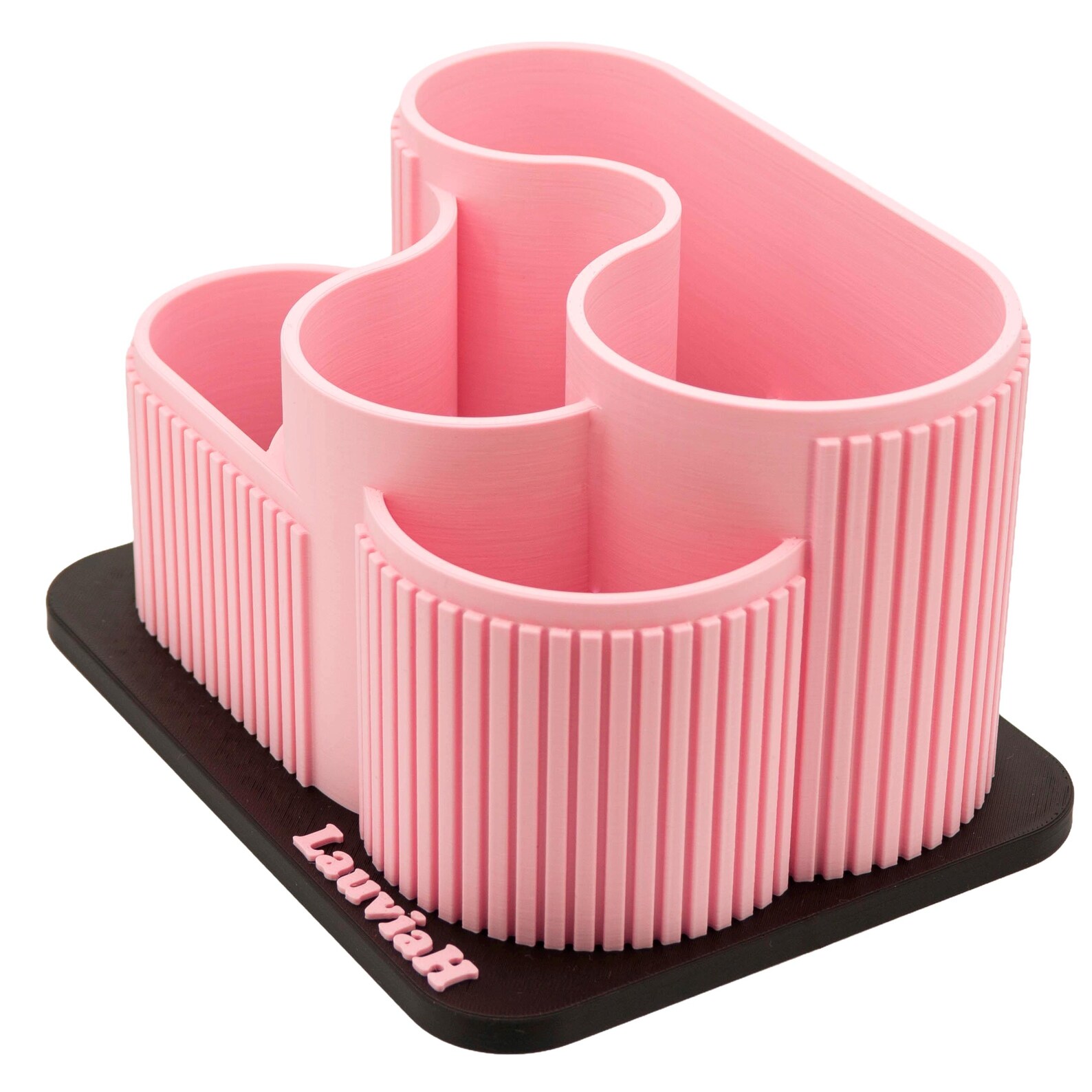 Pink Wave Desk Organizer, 3D Printed Multi-section Pen Holder - Etsy