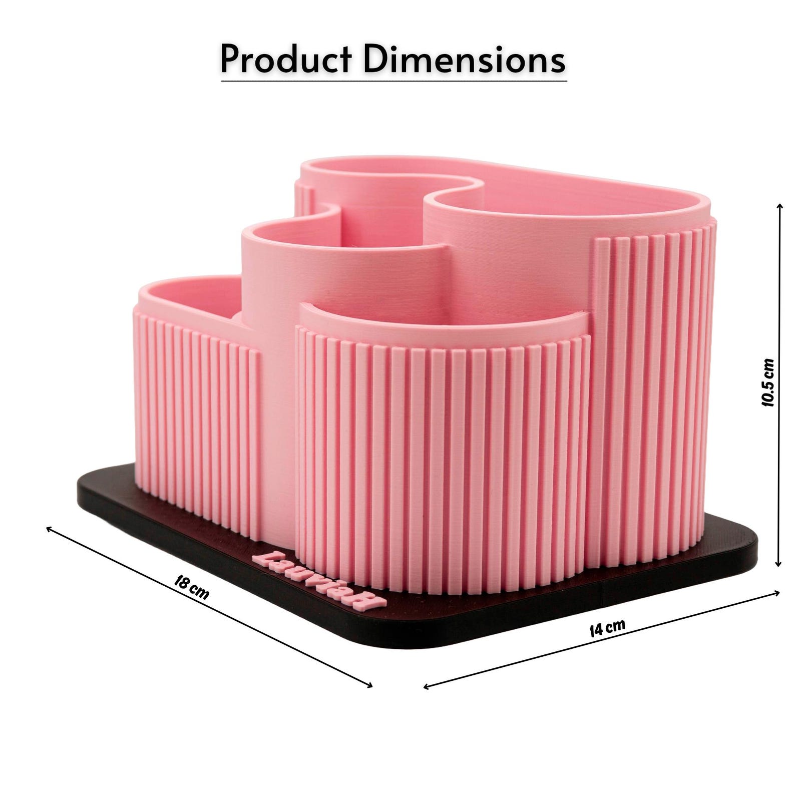 Pink Wave Desk Organizer, 3D Printed Multi-section Pen Holder - Etsy