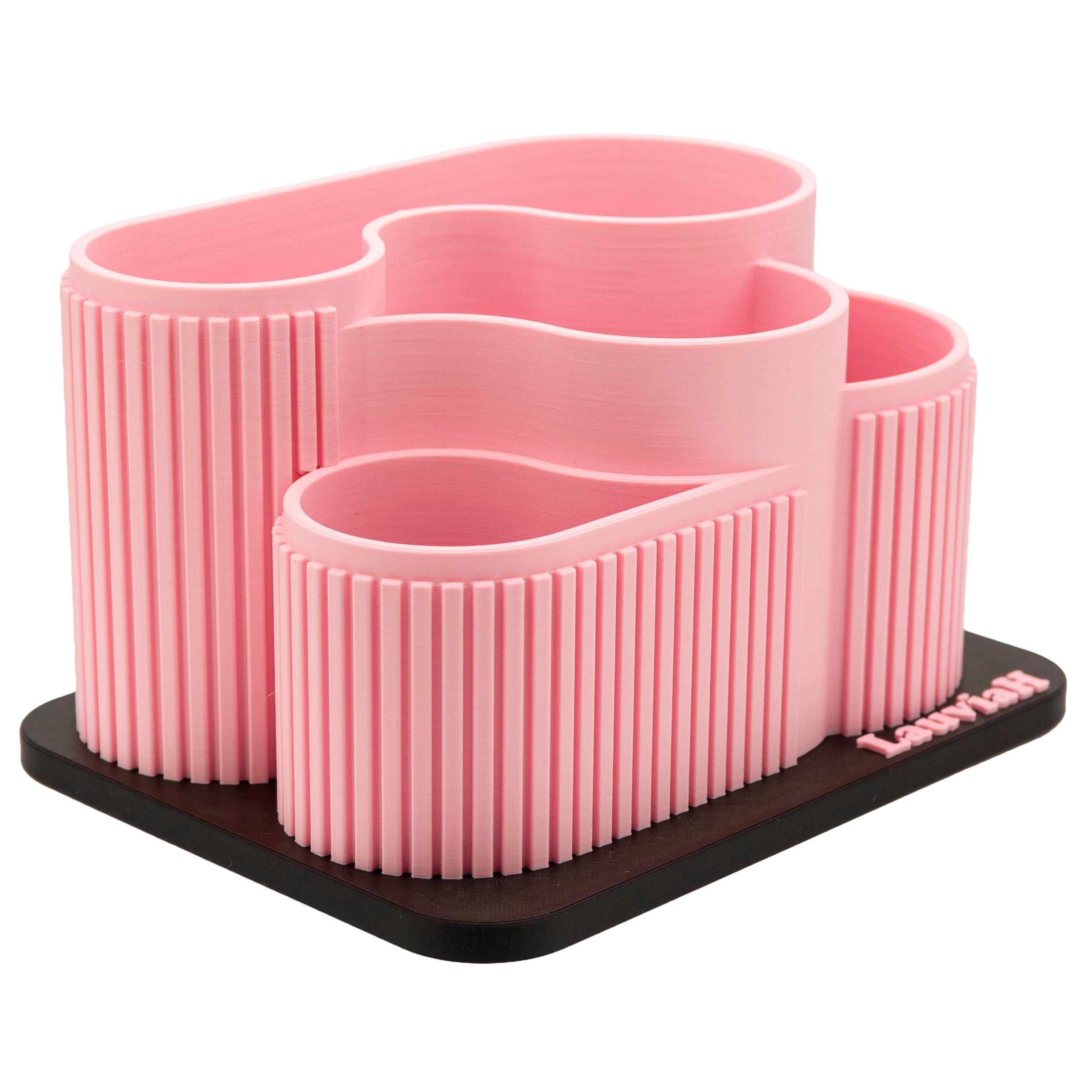Pink Wave Desk Organizer, 3D Printed Multi-section Pen Holder - Etsy
