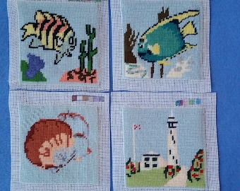 Beach needlepoint | Etsy