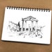 Pen and Ink Drawing of Athens Ruins (a Digital File of My Original ...