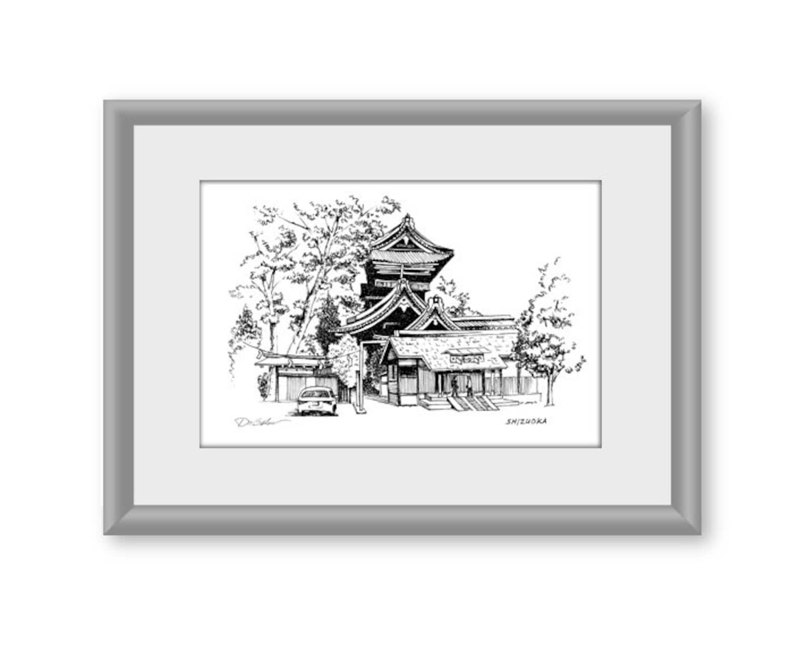 Sengen-jinja Shrine in Shizuoka, Japan (a Digital File of My Original ...