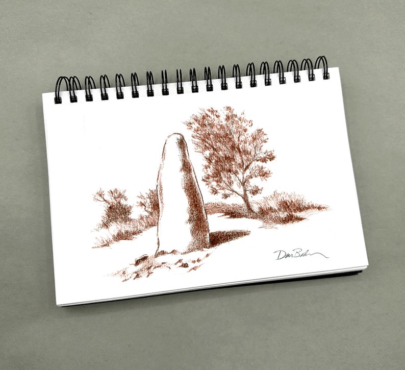 Pencil Drawing of Standing Stone in Portugal (a Digital File of My ...