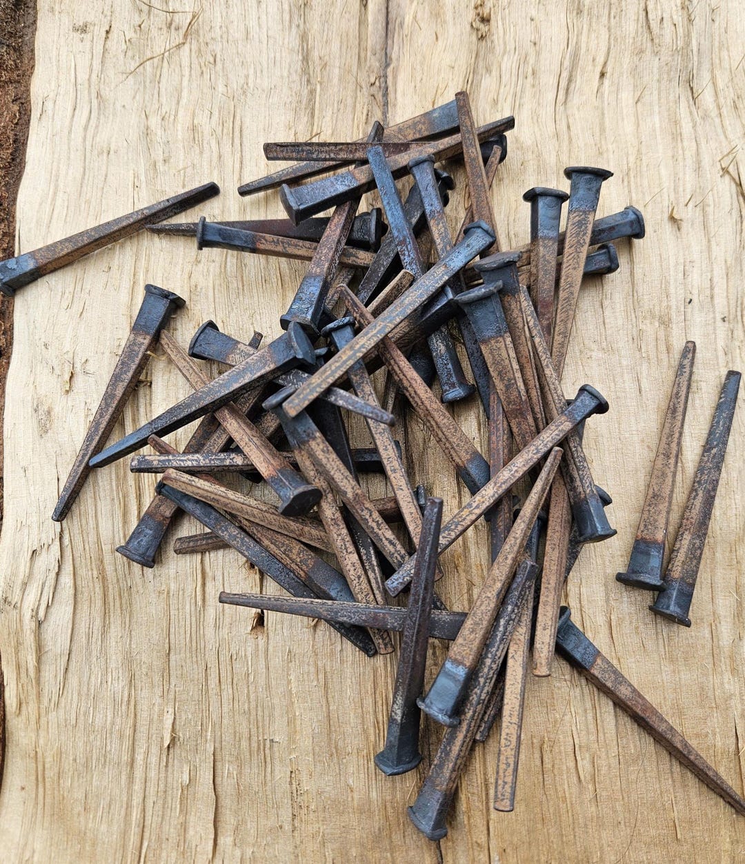 19th Century Hand-forged Iron Nails – Large Head Rustic Barn Nails ...
