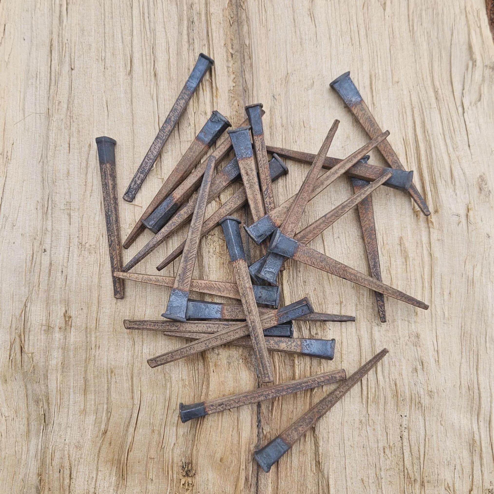Original Hand-forged Iron Nails From the 19th Century, Rustic ...