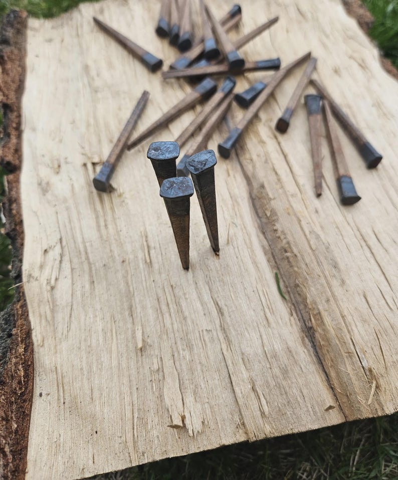 Original Hand-forged Iron Nails From the 19th Century, Rustic ...