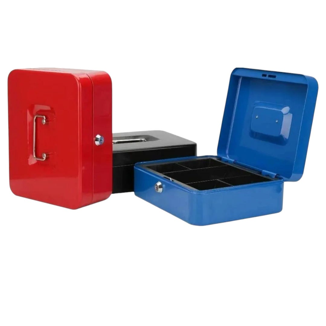 Lockable Metal Cash Box: Petty Coin, Key Lock, Store Safety Gift Boxes ...