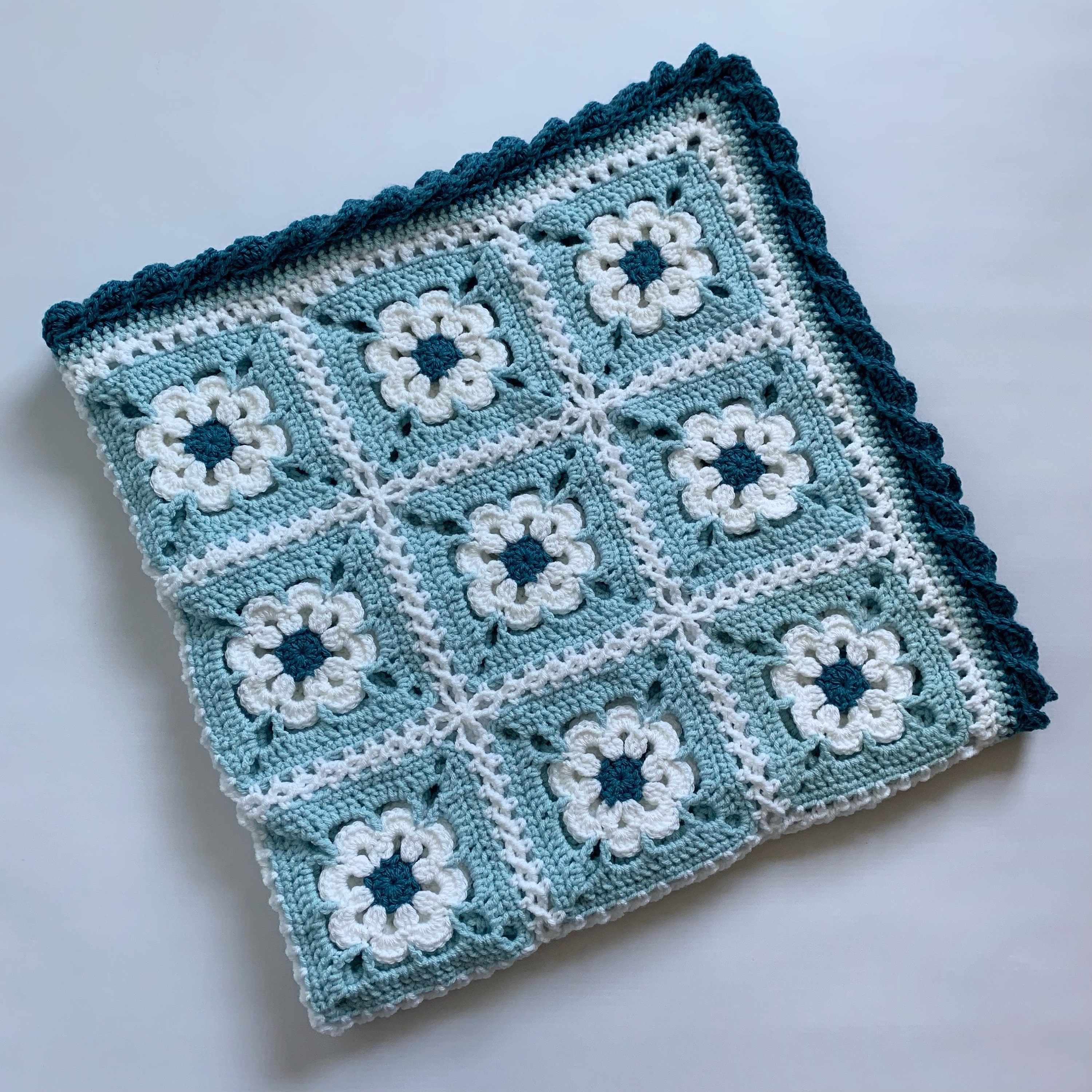 PDF Crochet Pattern Tea Party Daisy Flower Blanket - Etsy