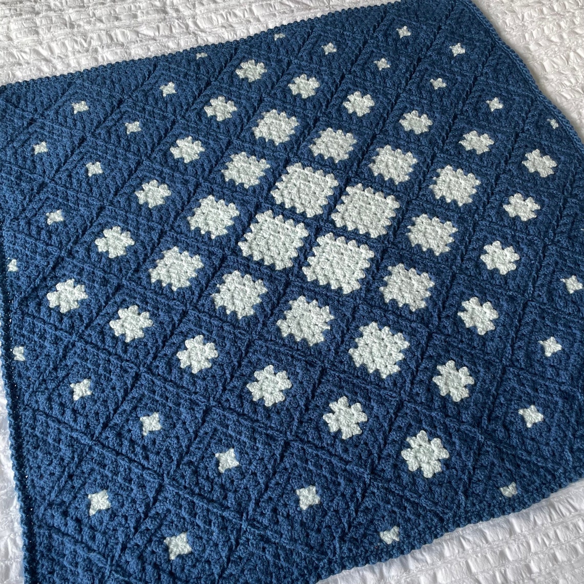 Starry Night Granny Square Baby Blanket - Etsy