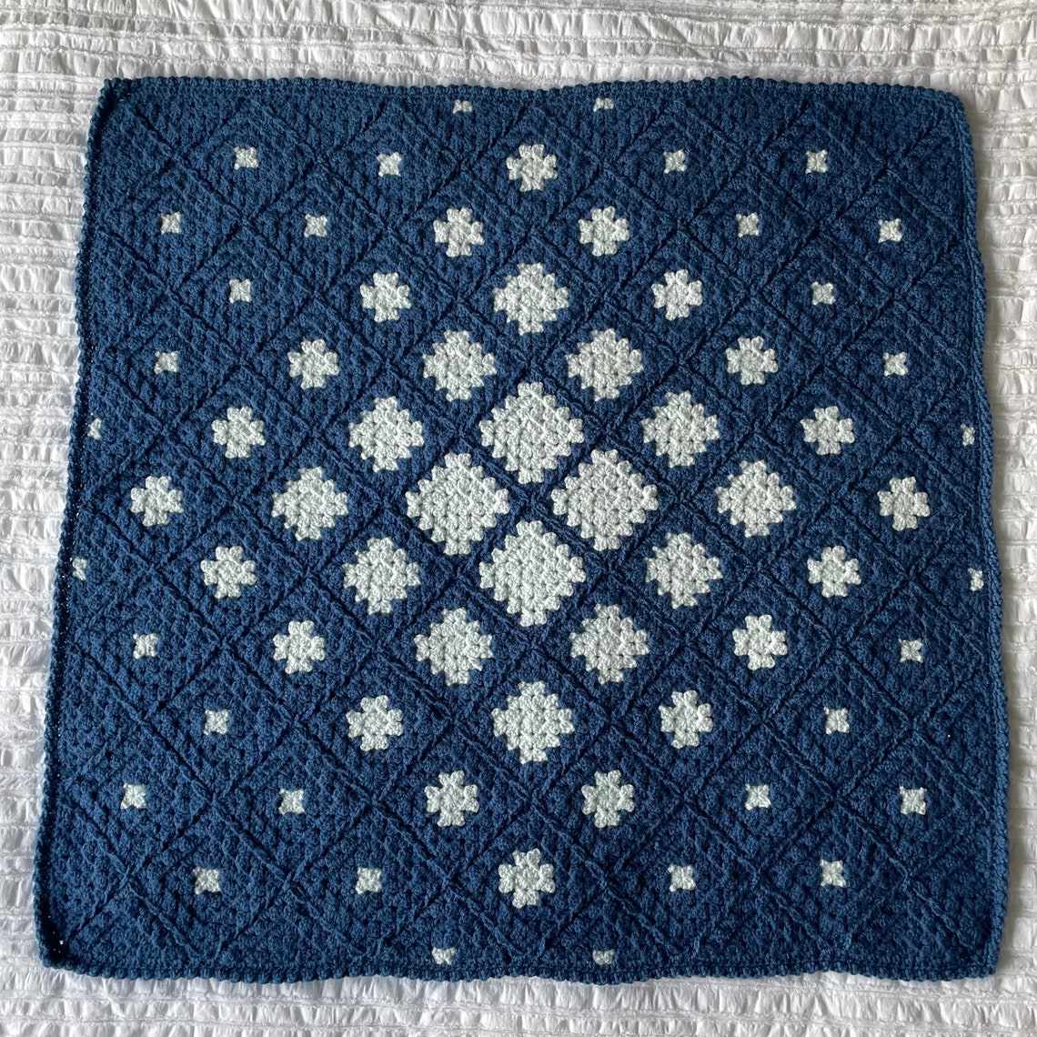 Starry Night Granny Square Baby Blanket - Etsy