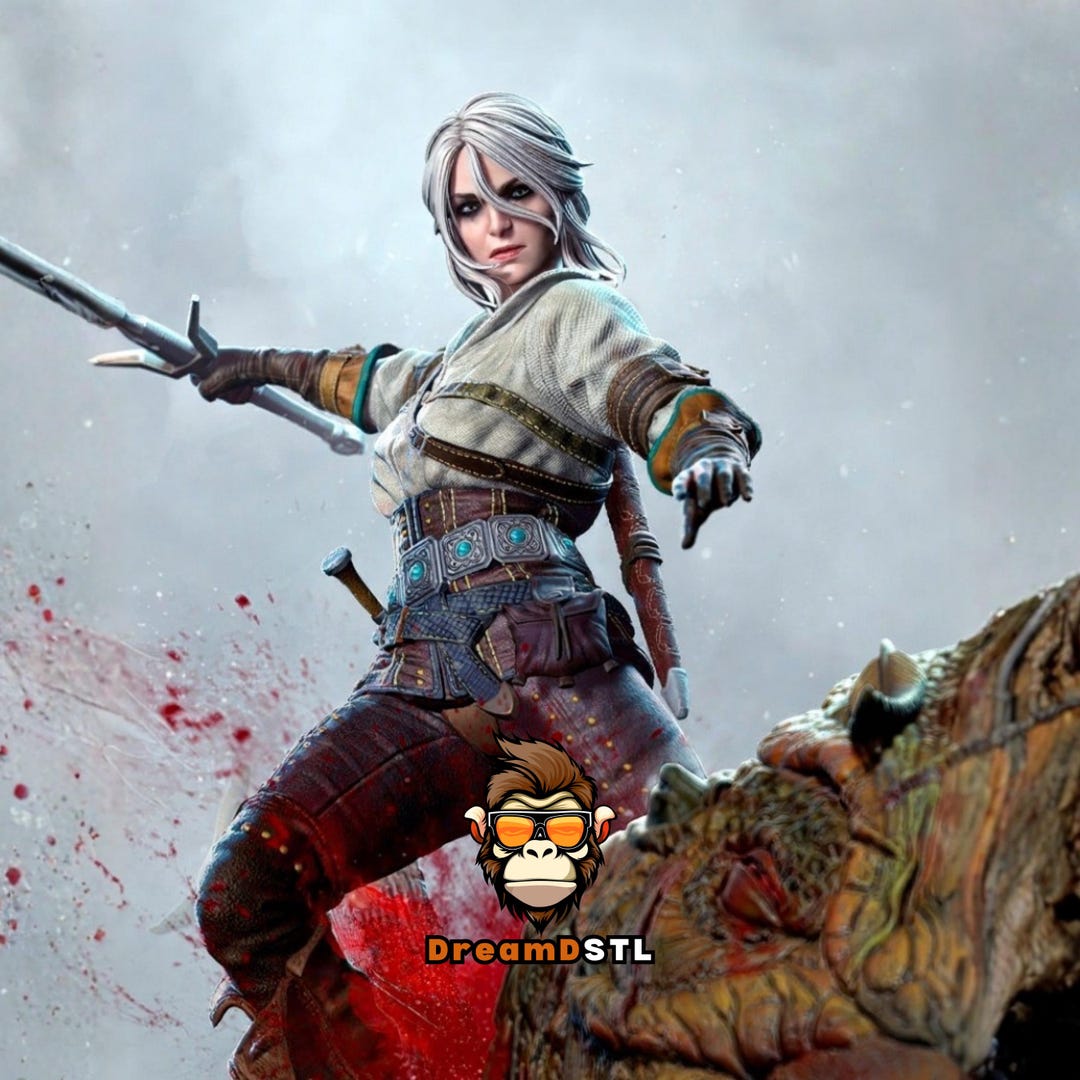 Ciri Witcher STL | 3D Printable Character Model | the Witcher Figure ...