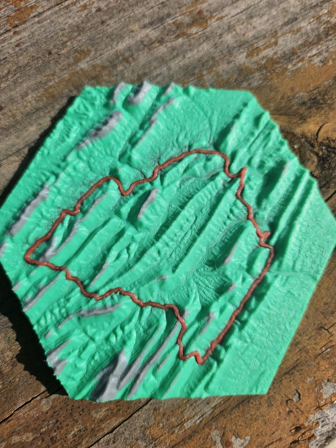 Custom 3D Topographic Trail Map- Single Tile - Etsy
