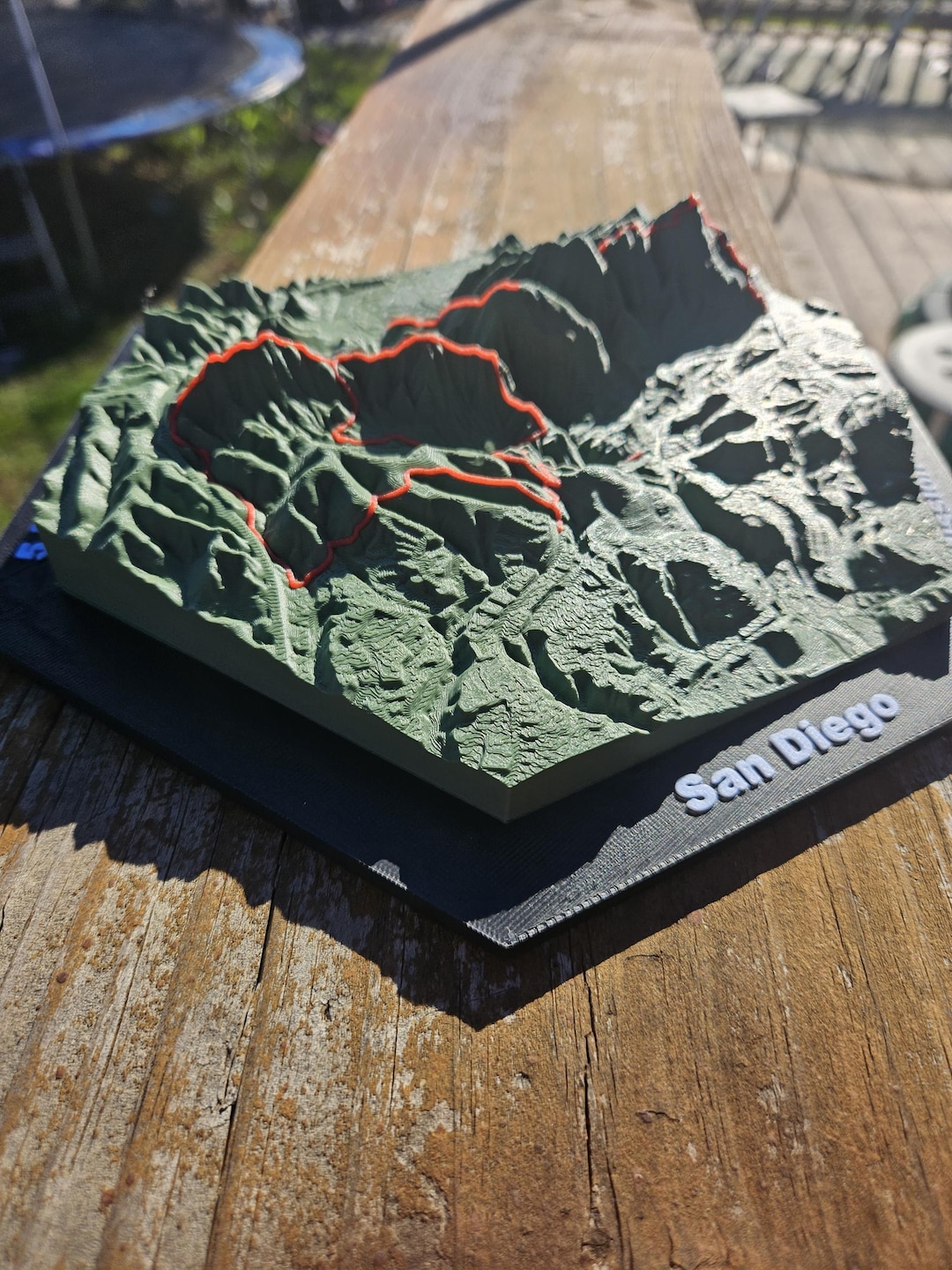 Custom 3D Topographic Trail Map- Single Tile - Etsy